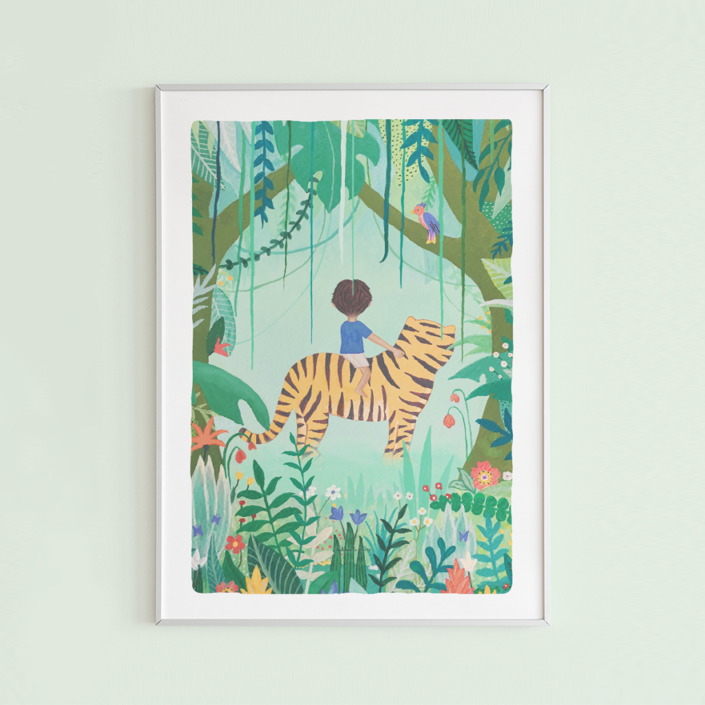Kinderkamer poster jungle jongen - Kikker en Prins
